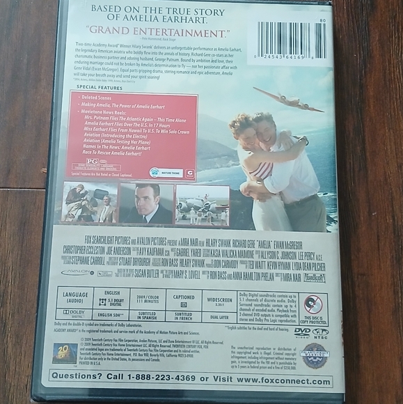 20th Century Studios | Media | Amelia On Dvd Hilary Swank | Poshmark